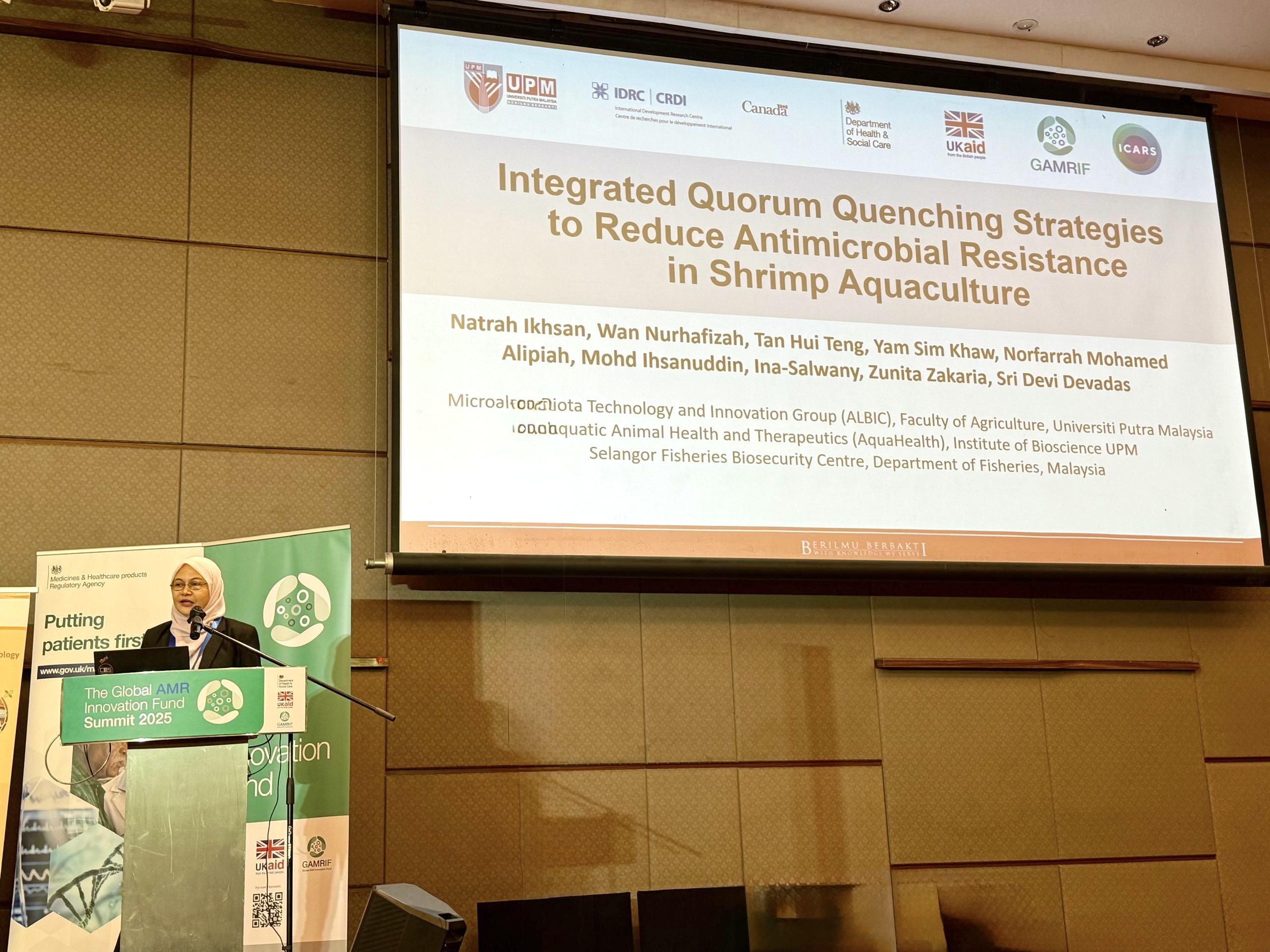 Professor Dr. Natrah Ikhsan Showcases AMR Innovation at GAMRIF Summit 2025